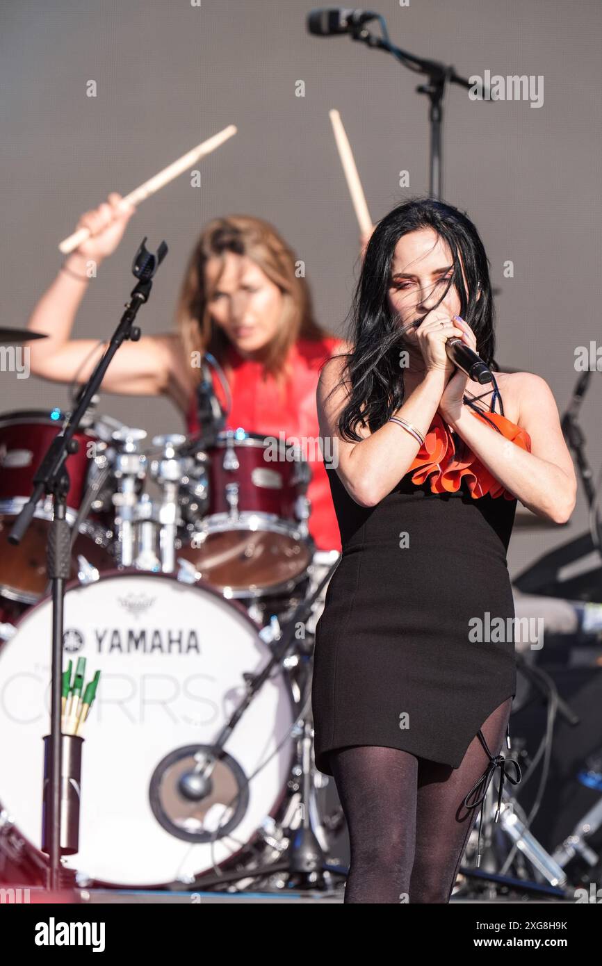 Andrea and Caroline Coor of The Coors performing on stage at BST Hyde ...