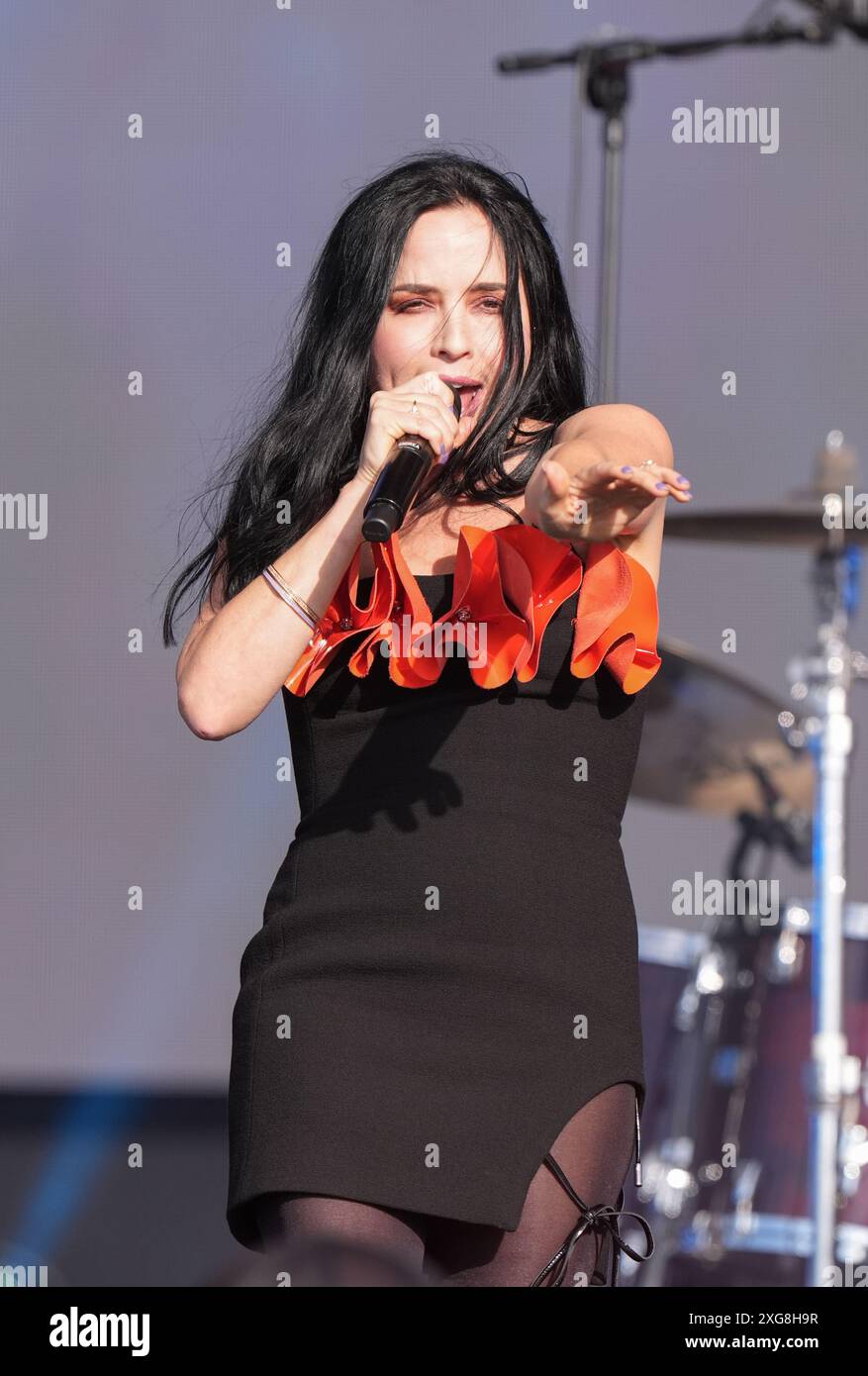 Andrea Coor of The Coors performing on stage at BST Hyde Park in London ...