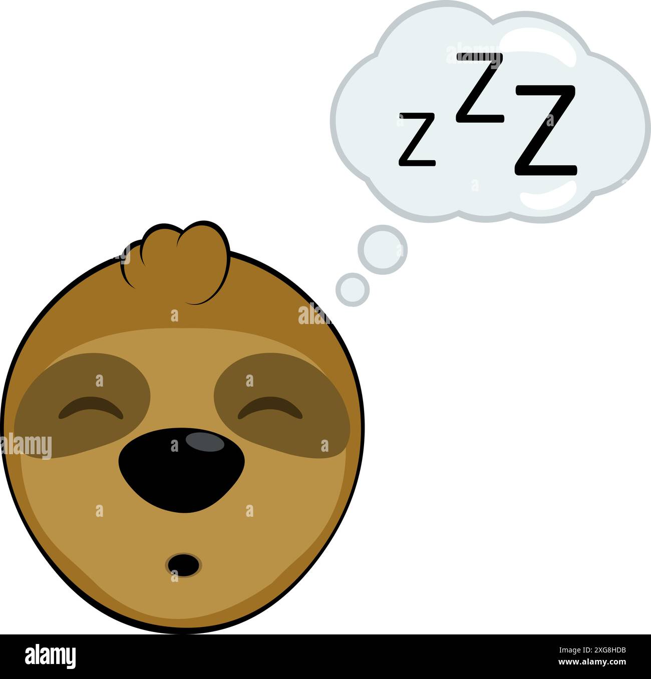 Cartoon illustration cloud sleeping Cut Out Stock Images & Pictures - Alamy