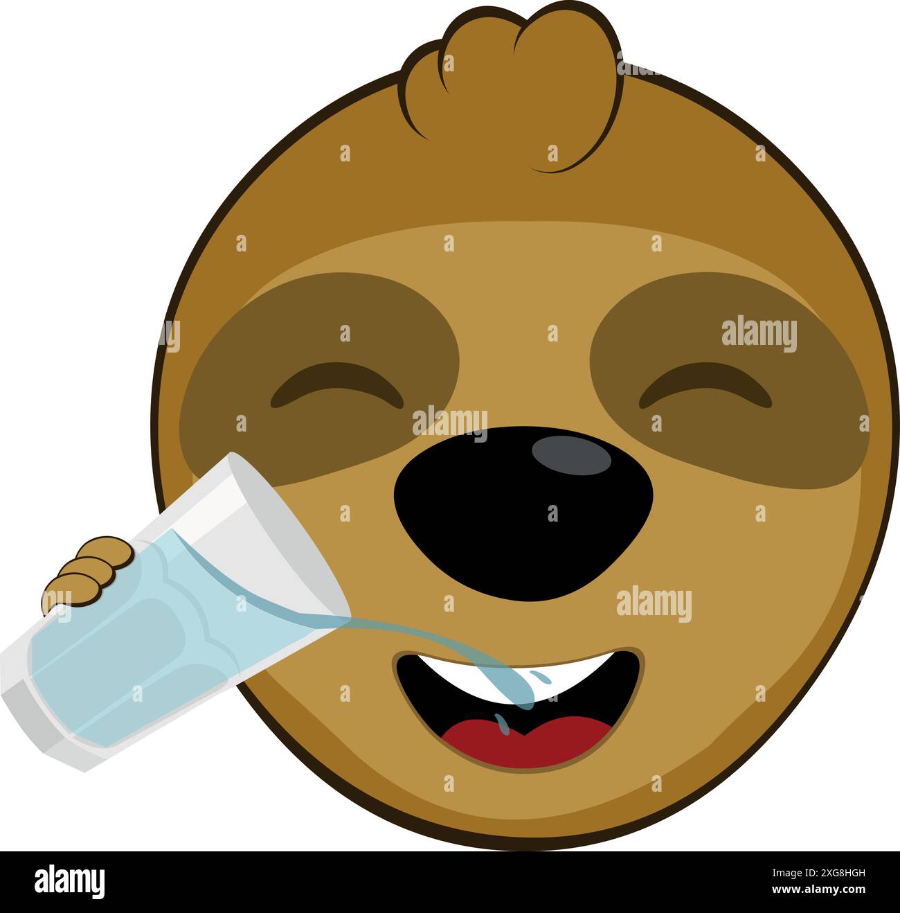 Bear drinking water Stock Vector Images - Alamy