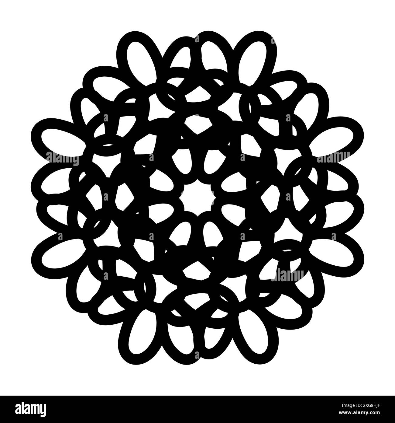 Black and white abstract pattern of round shape Stock Vector Image ...