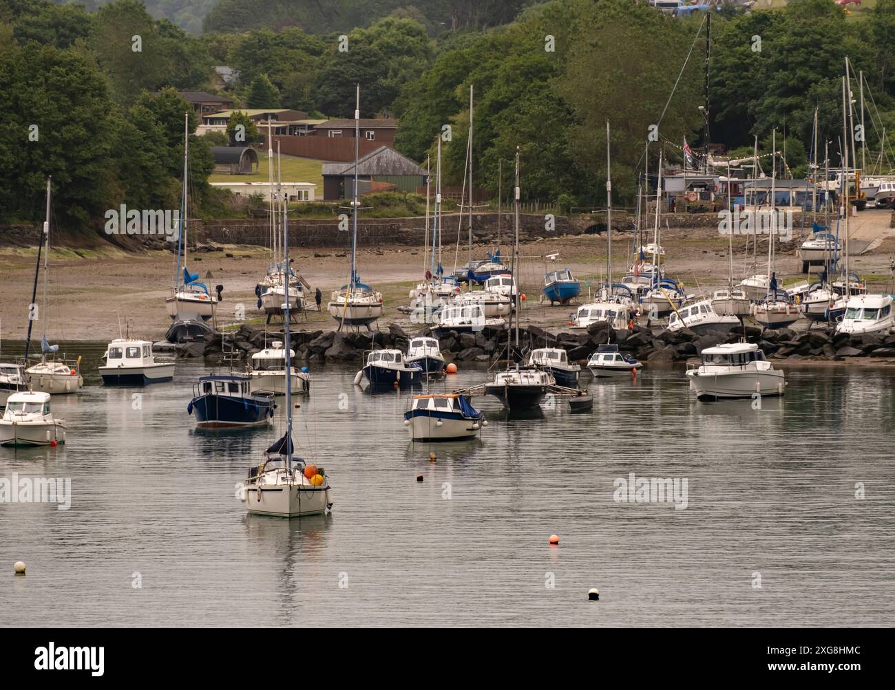 Watermouth, Devon, UK – June 24 2024. Long range zoomed in view of ...