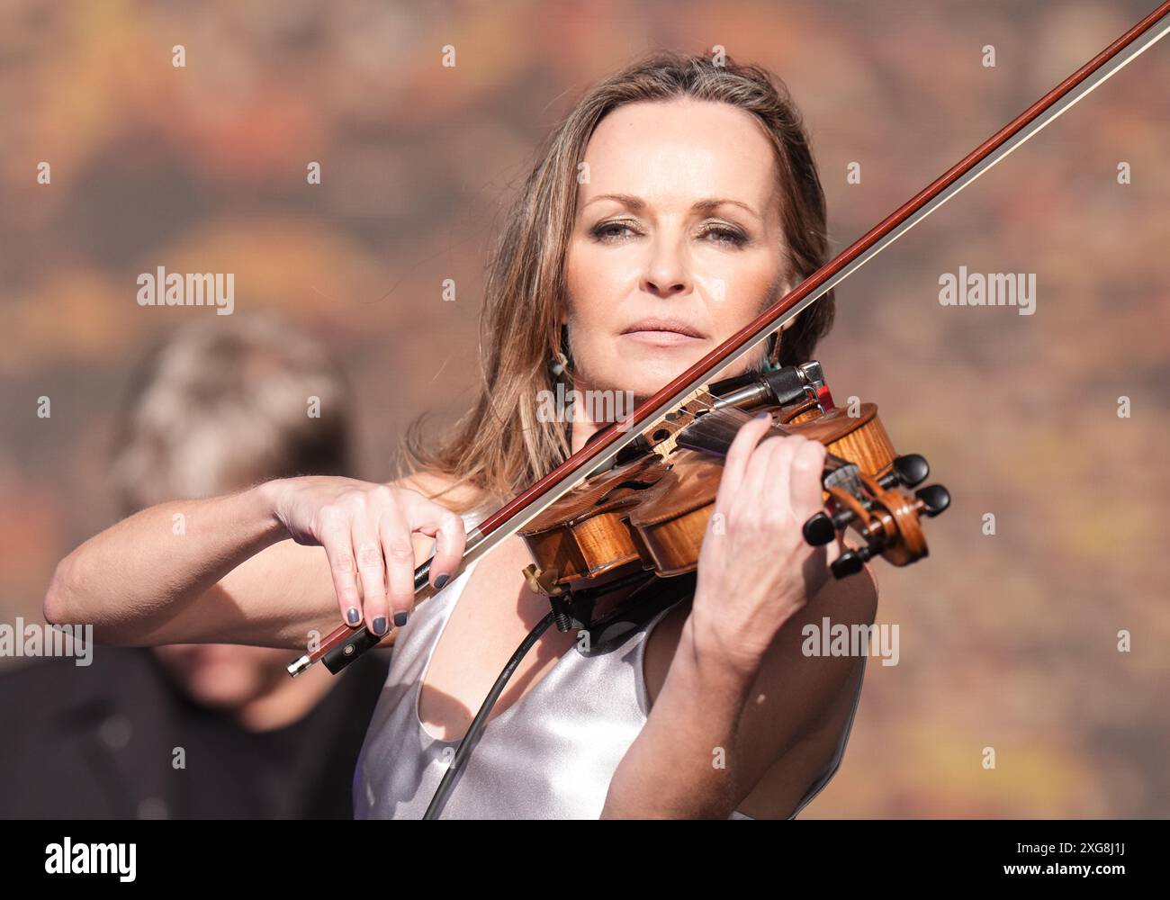 Sharon coor of the coors performing on stage at bst hyde park in london ...