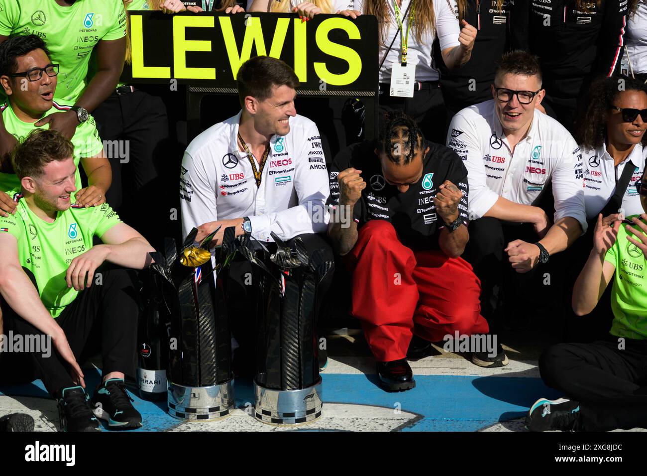 Silverstone, UK. 07th July 2024. Lewis Hamilton of Mercedes-AMG ...