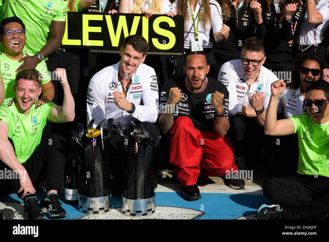 Silverstone, UK. 07th July 2024. Lewis Hamilton of Mercedes-AMG ...