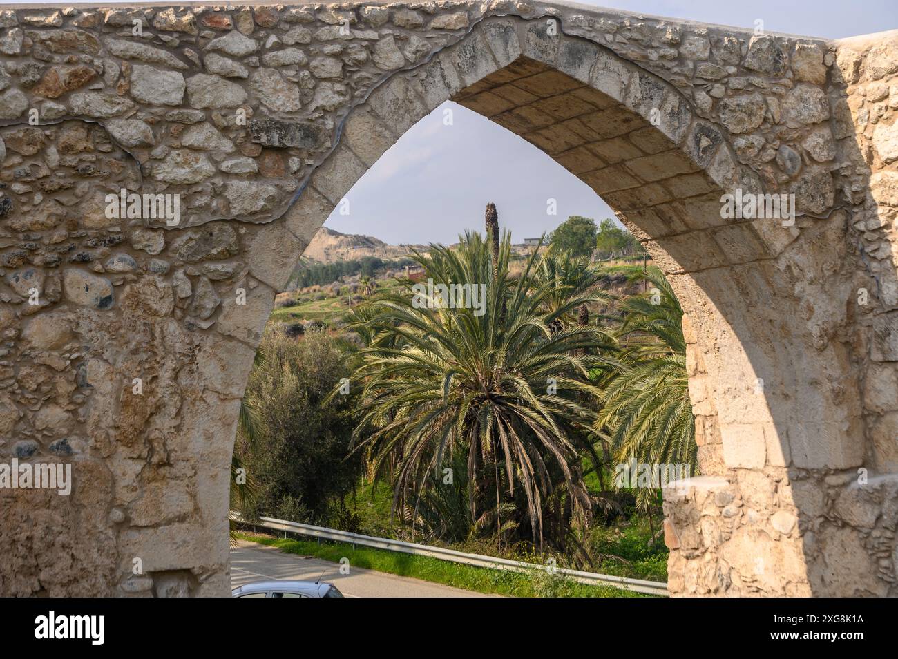 view of the date grove from the window of the old castle 1 Stock Photo ...