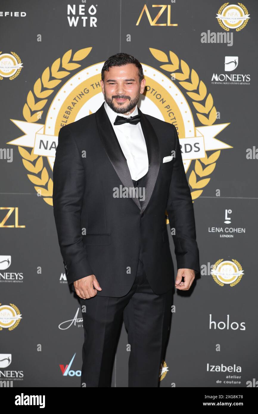 Steven Blades and Natalie Dunn attend National Film Awards in London ...