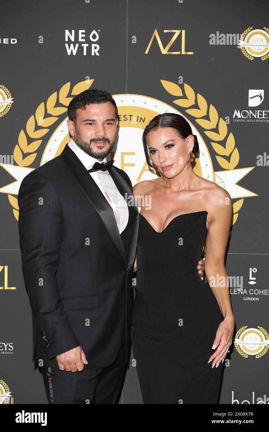 Steven Blades and Natalie Dunn attend National Film Awards in London ...