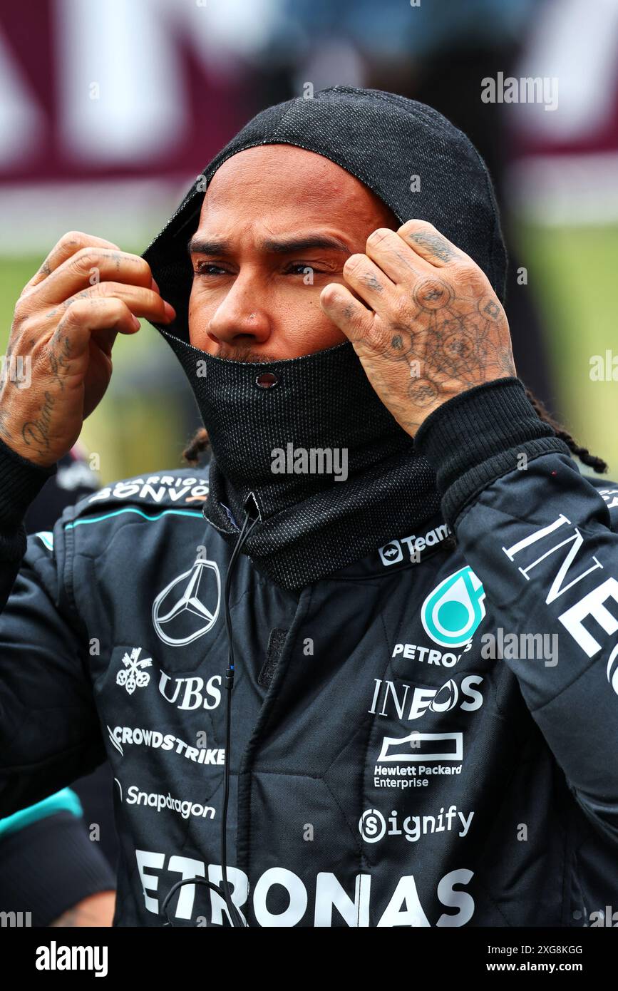Silverstone, UK. 07th July, 2024. Lewis Hamilton (GBR) Mercedes AMG F1 ...