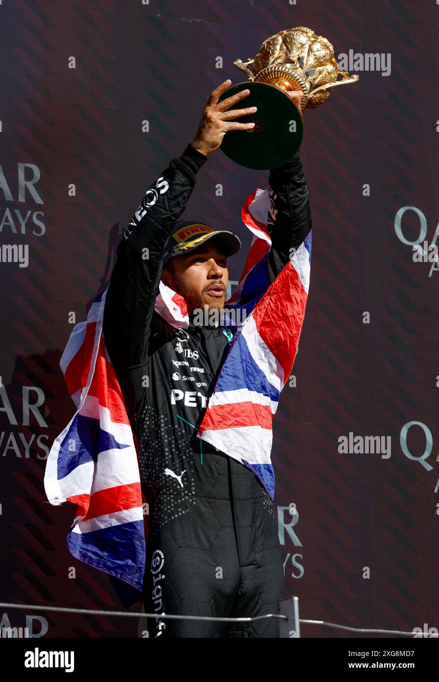HAMILTON Lewis (gbr), Mercedes AMG F1 Team W15, portrait celebration ...