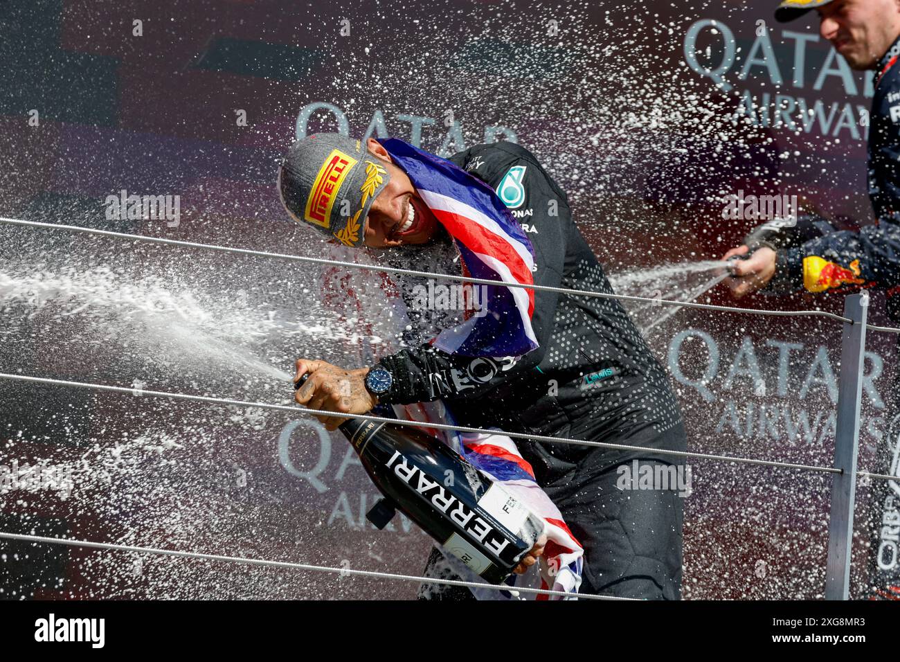 HAMILTON Lewis (gbr), Mercedes AMG F1 Team W15, portrait celebration ...