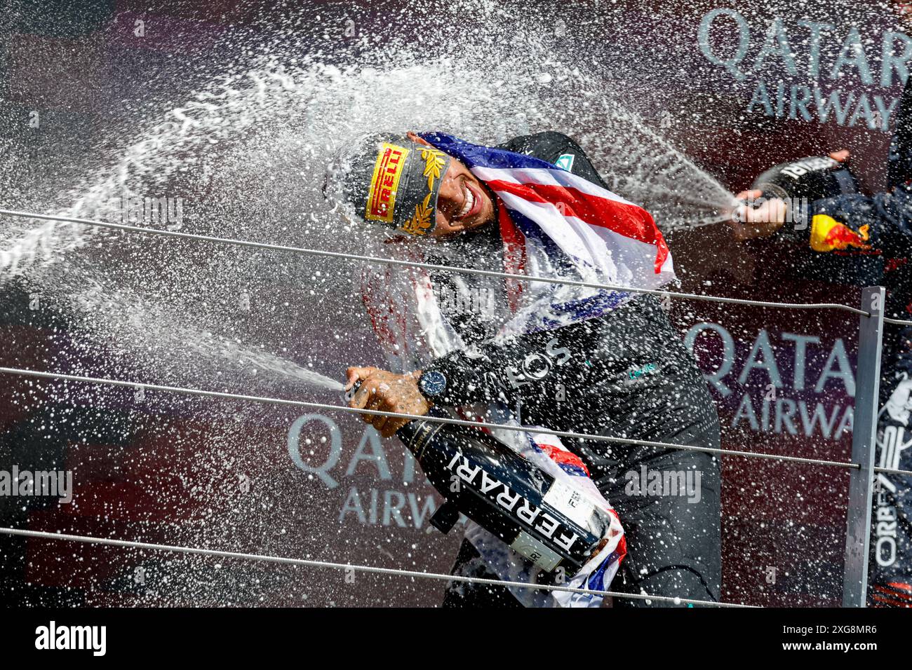 HAMILTON Lewis (gbr), Mercedes AMG F1 Team W15, portrait celebration ...