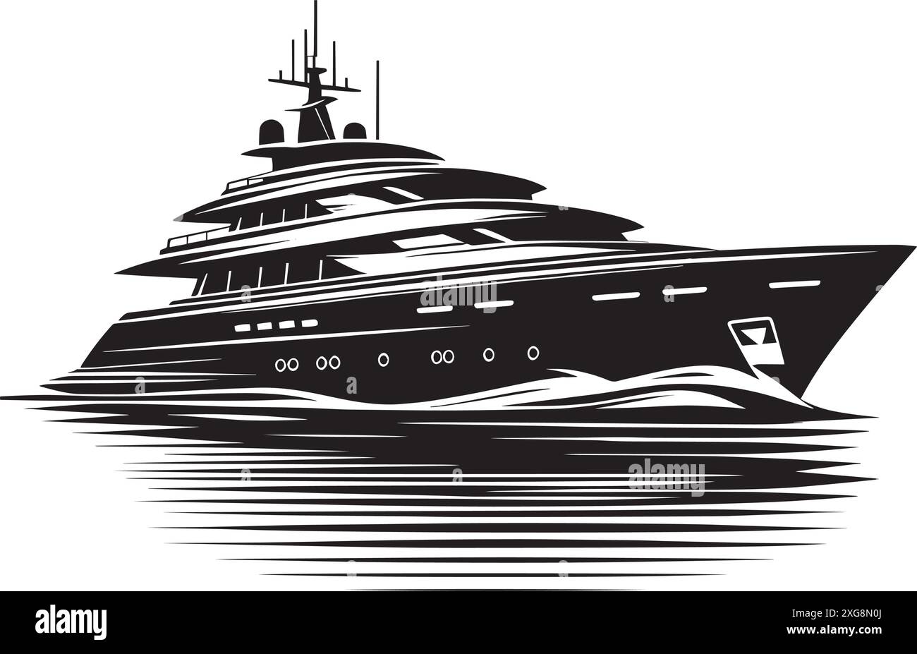 Modern yacht boat ship vector illustration isolated on a white ...