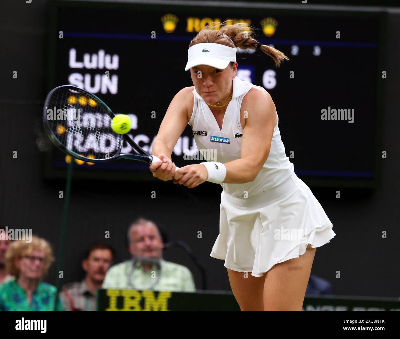 Wimbledon, London, UK. 07th July, 2024. Lulu Sun of New Zealand during ...