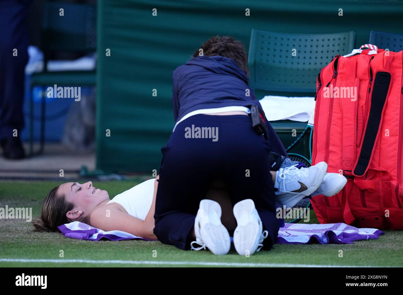 Isabelle Lacy on day seven of the 2024 Wimbledon Championships at the ...