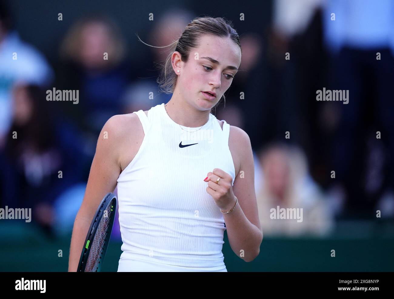 Isabelle Lacy on day seven of the 2024 Wimbledon Championships at the ...