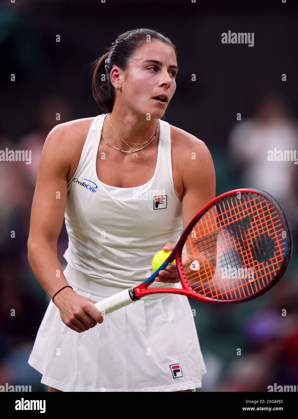 Emma Navarro in action against Coco Gauff on day seven of the 2024 ...