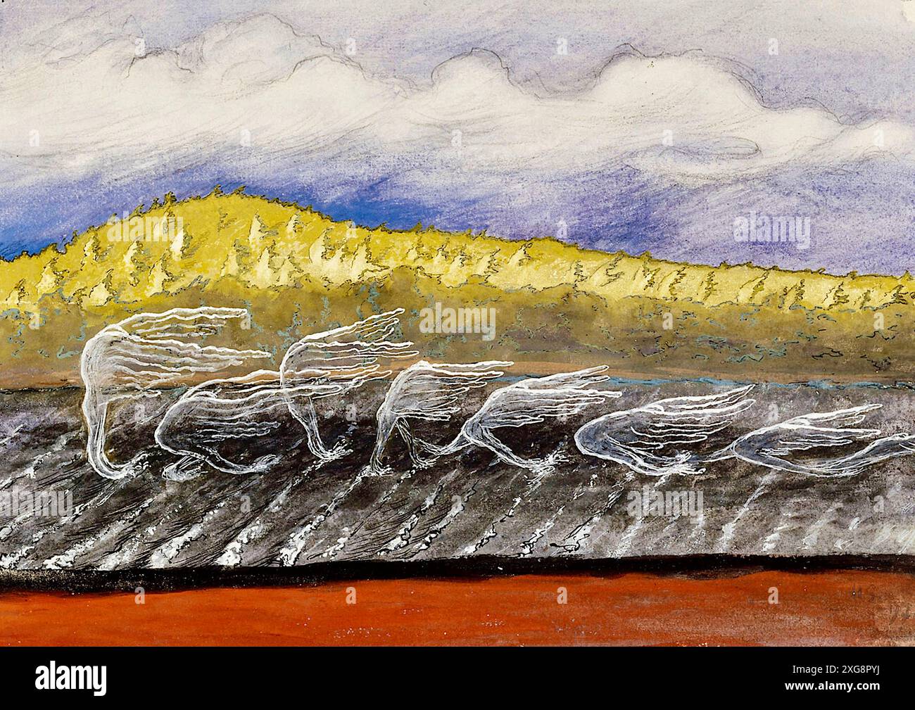 Hugo Simberg - The Wind is Blowing - 1897 Stock Photo - Alamy