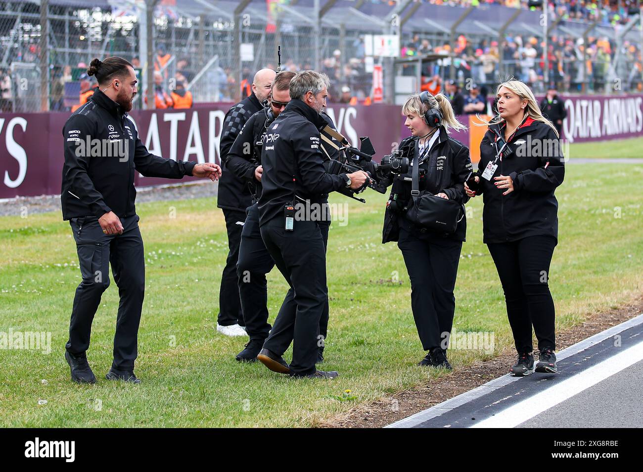 Silverstone,UK. 07th July, 2024. APX GP Team crew filming in the ...