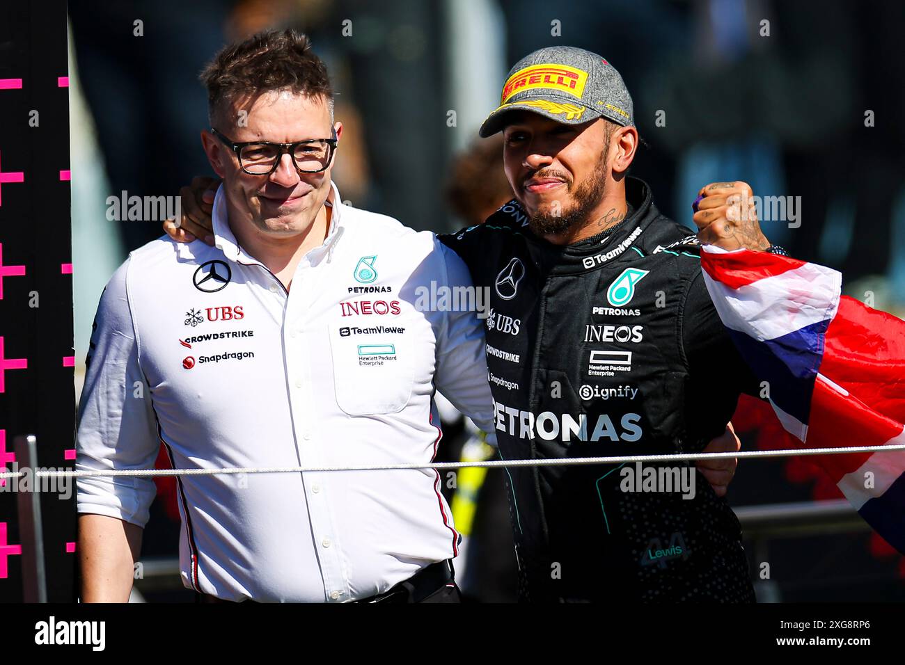 Silverstone,UK. 07th July, 2024. HAMILTON Lewis (gbr), Mercedes AMG F1 ...