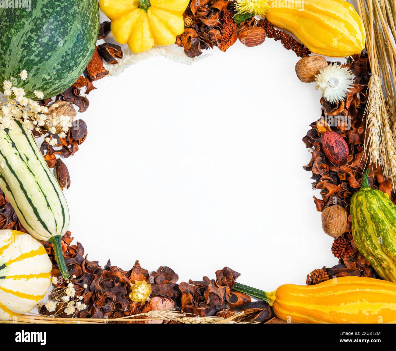 Wheat border frame autumn hi-res stock photography and images - Alamy