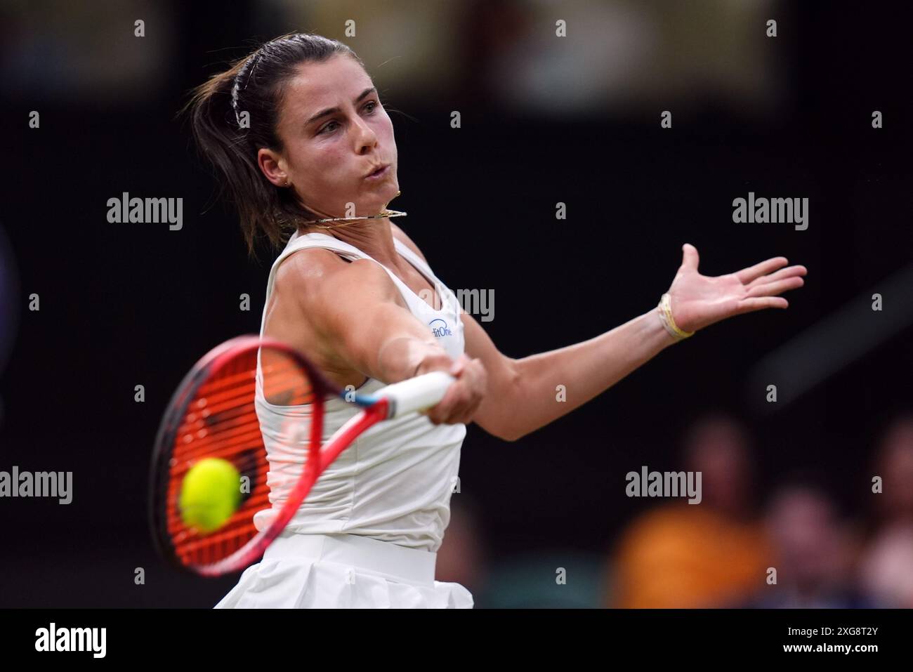 Emma Navarro in action against Coco Gauff on day seven of the 2024 ...