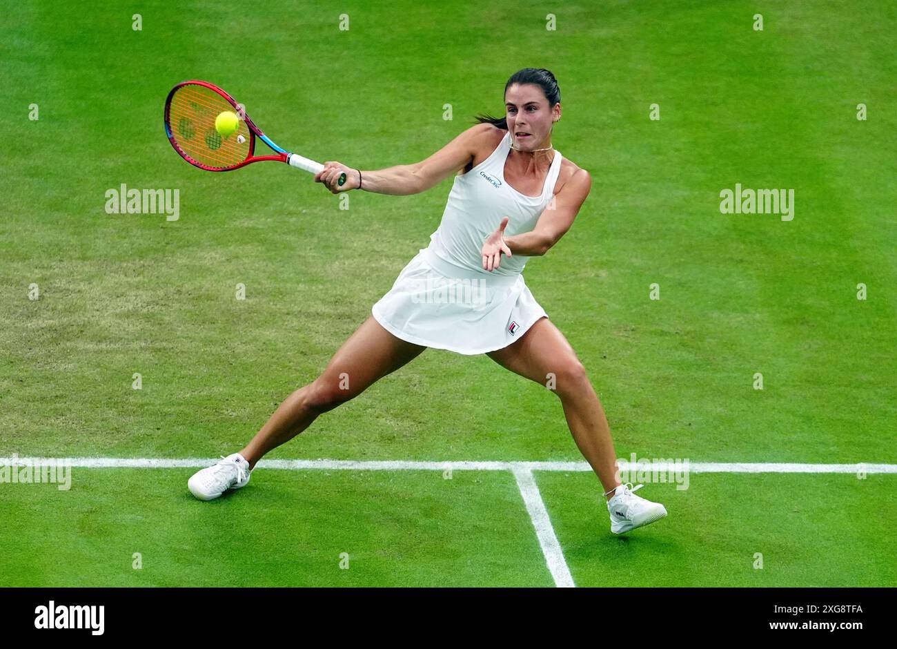 Emma Navarro in action against Coco Gauff on day seven of the 2024 ...