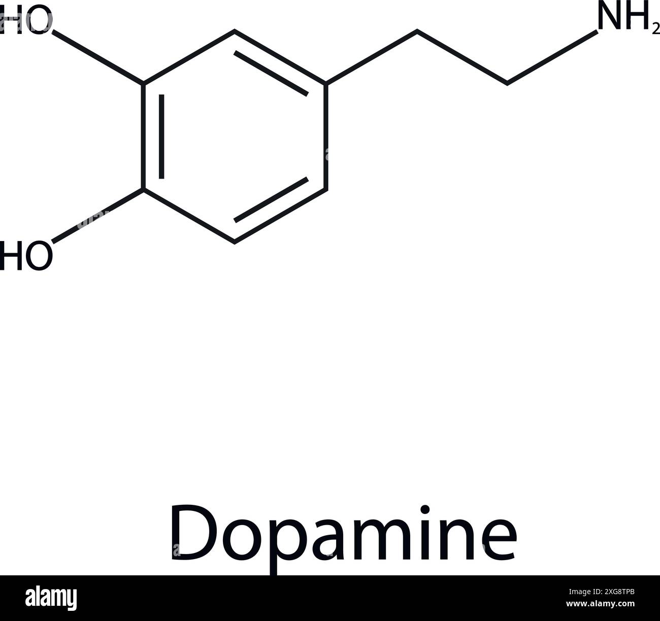 Dopamine chemical formula science symbol hi-res stock photography and ...
