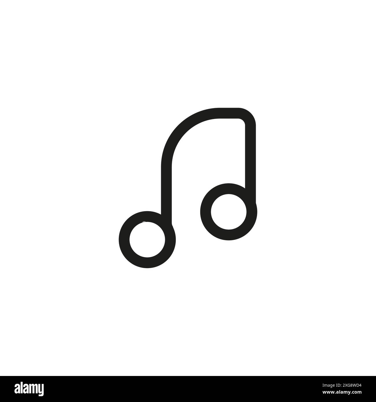 Music notes, song, melody or tune flat vector icon for musical apps and ...