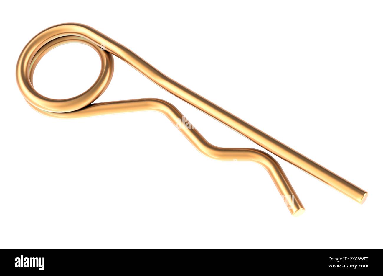 Cotter Pin, R Type Stainless Steel Cotter Pin. 3D rendering isolated on ...