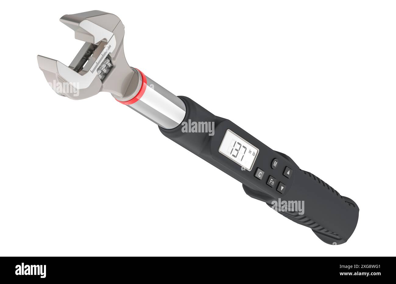 Drive Digital Torque Wrench, 3D rendering isolated on white background ...