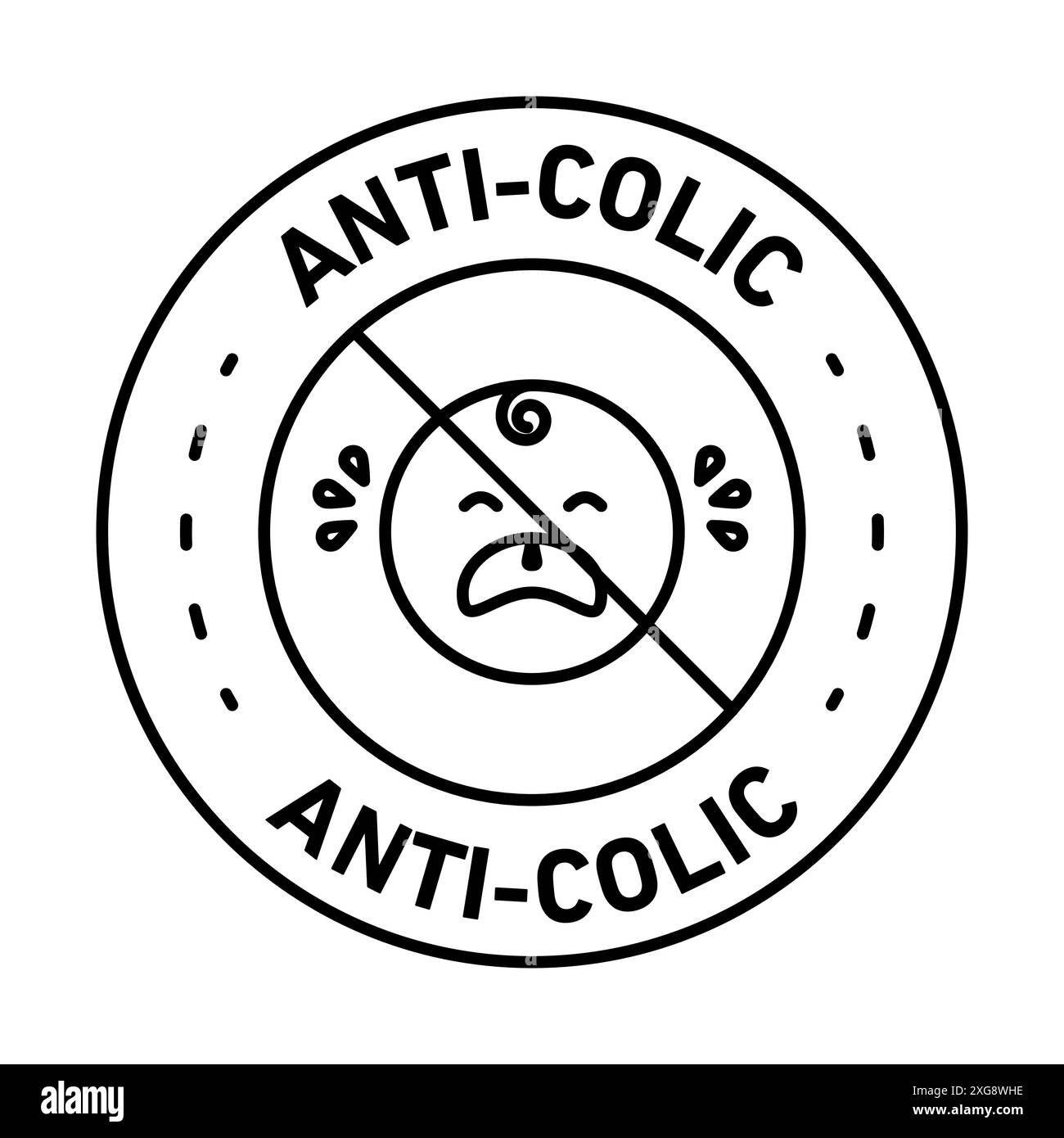 Anti colic baby cry vector logo set collection for web app ui Stock ...