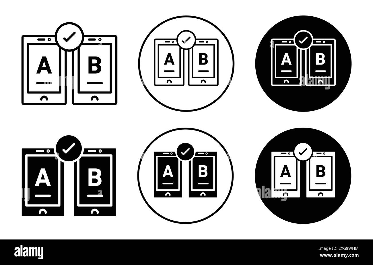 A B Testing Icon Vector Logo Set Collection For Web App Ui Stock Vector Image And Art Alamy 