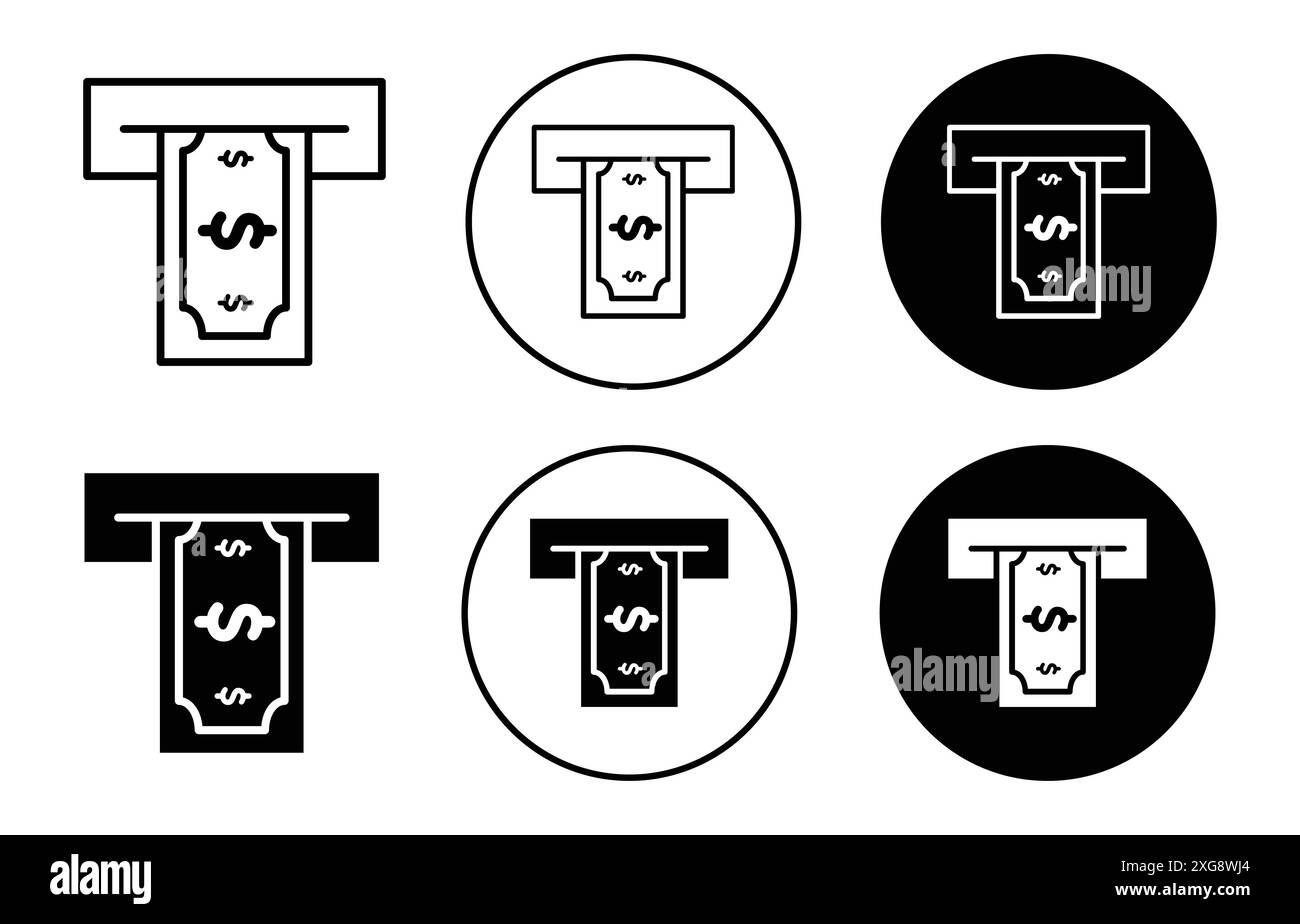 Atm Cash Icon Vector Logo Set Collection For Web App Ui Stock Vector Image And Art Alamy