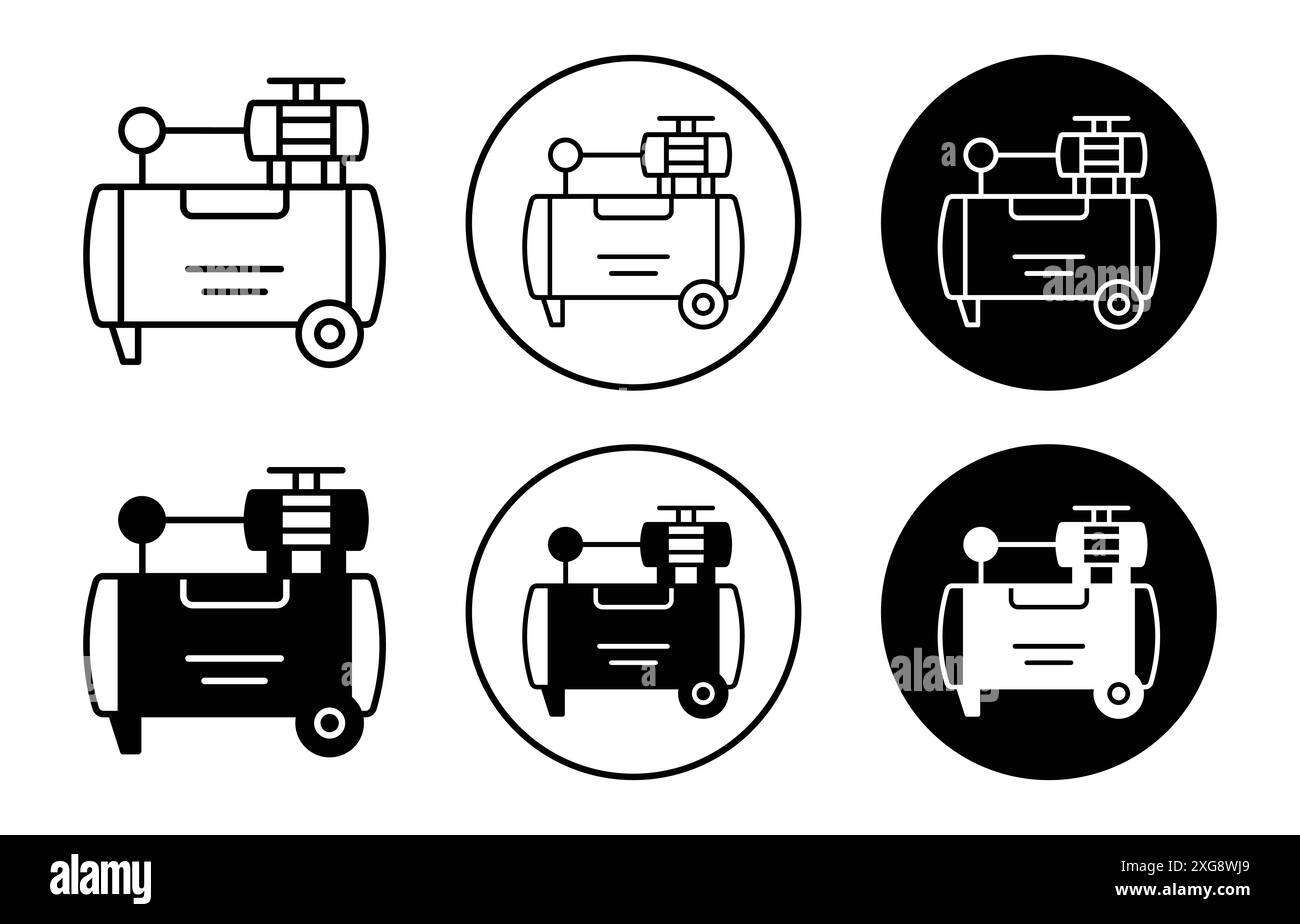 Air Compressor Icon Vector Logo Set Collection For Web App Ui Stock Vector Image And Art Alamy