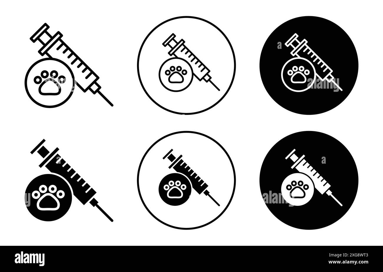 animal injection icon vector logo set collection for web app ui Stock ...