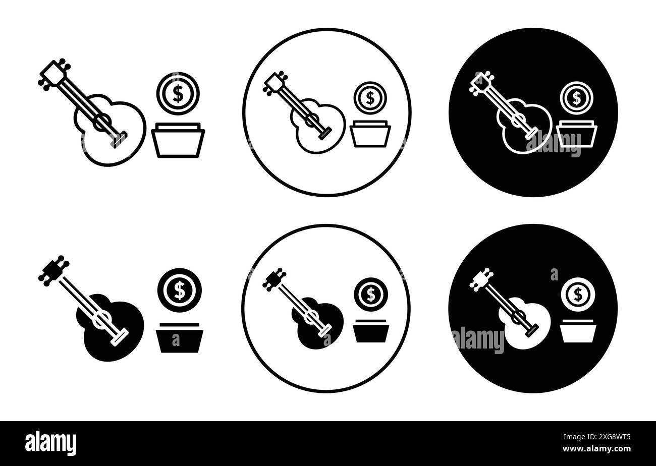 Busking icon vector logo set collection for web app ui Stock Vector ...