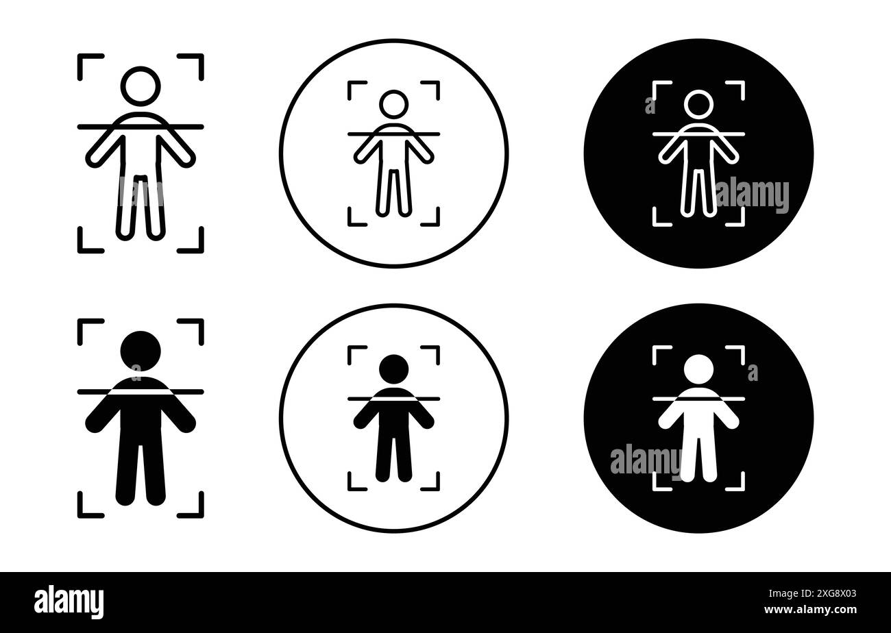 Body scan icon vector logo set collection for web app ui Stock Vector Image & Art - Alamy