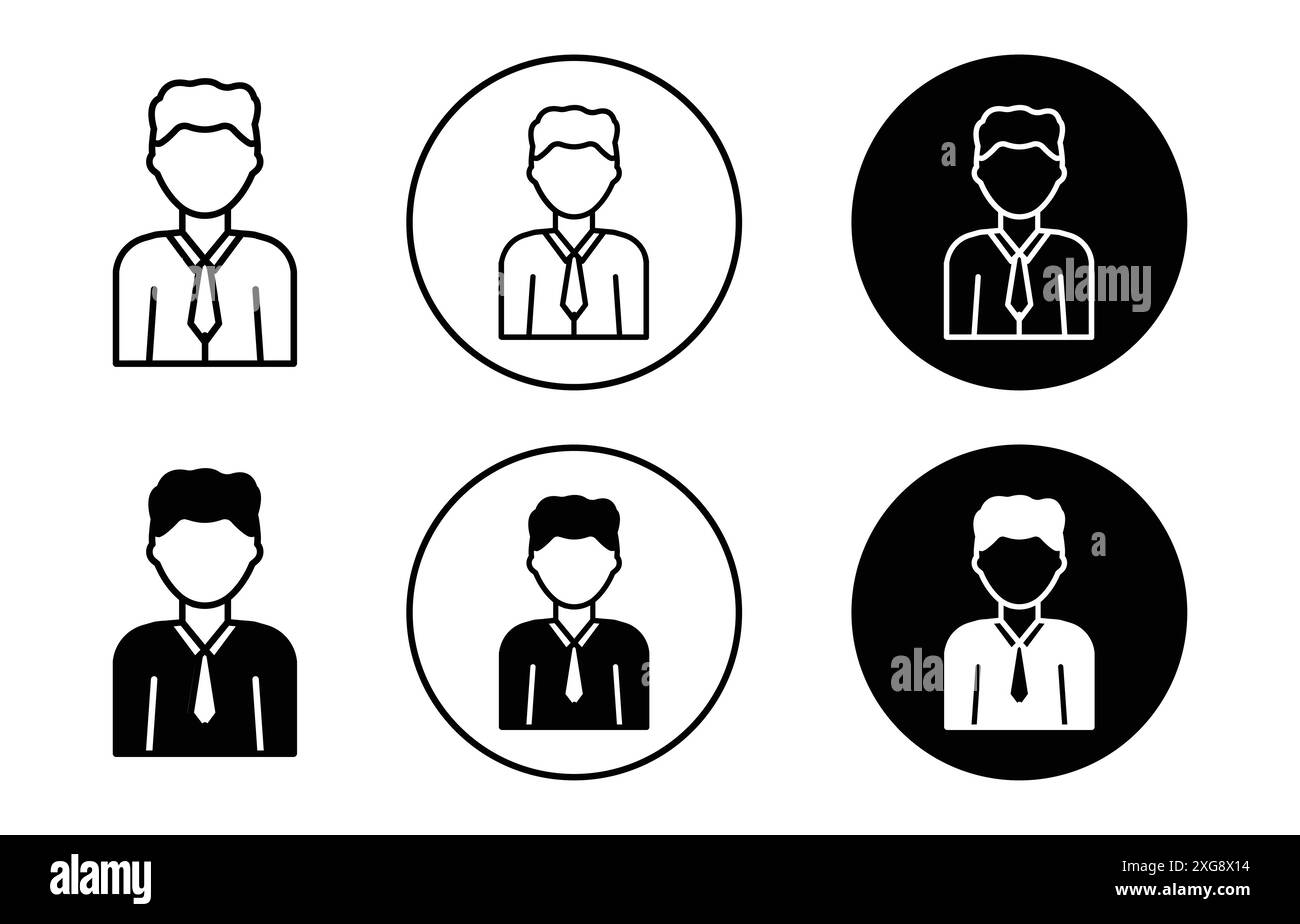 Businessman Icon vector logo set collection for web app ui Stock Vector ...