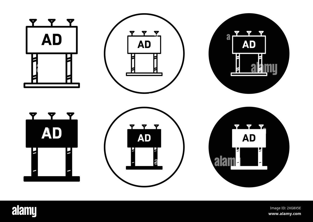 Billboard icon vector logo set collection for web app ui Stock Vector ...