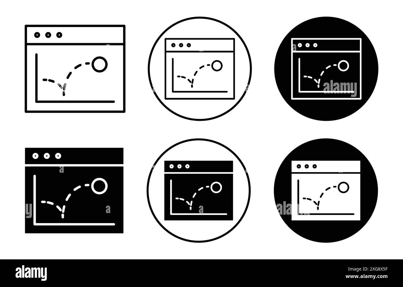 Bounce rate icon vector logo set collection for web app ui Stock Vector ...