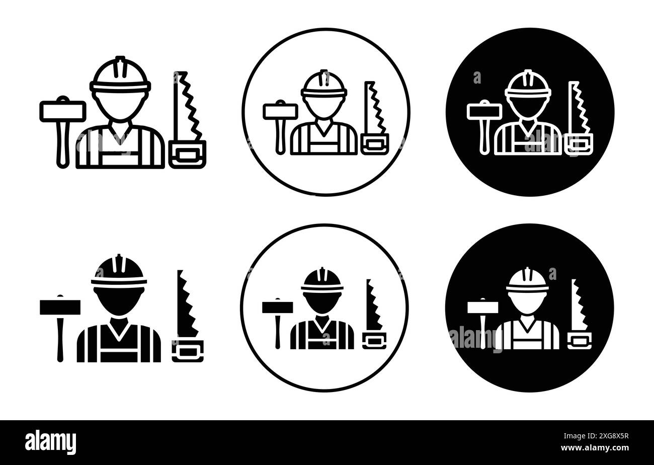 Worker icon vector hi-res stock photography and images - Alamy