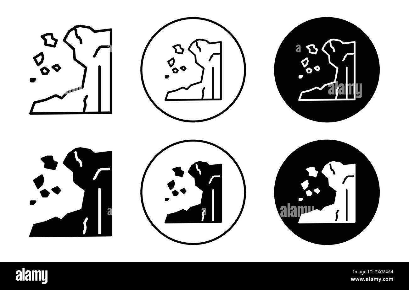Cliff icon vector logo set collection for web app ui Stock Vector Image ...