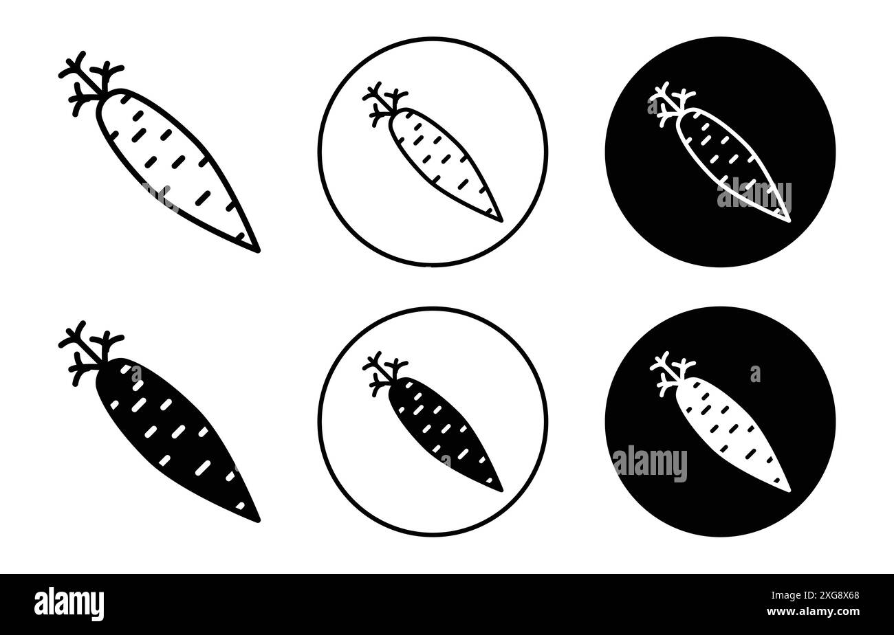 Carrot icon vector logo set collection for web app ui Stock Vector ...