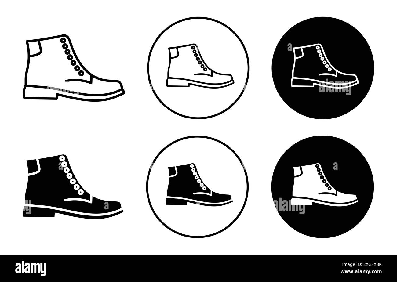 brisk boots icon vector logo set collection for web app ui Stock Vector ...