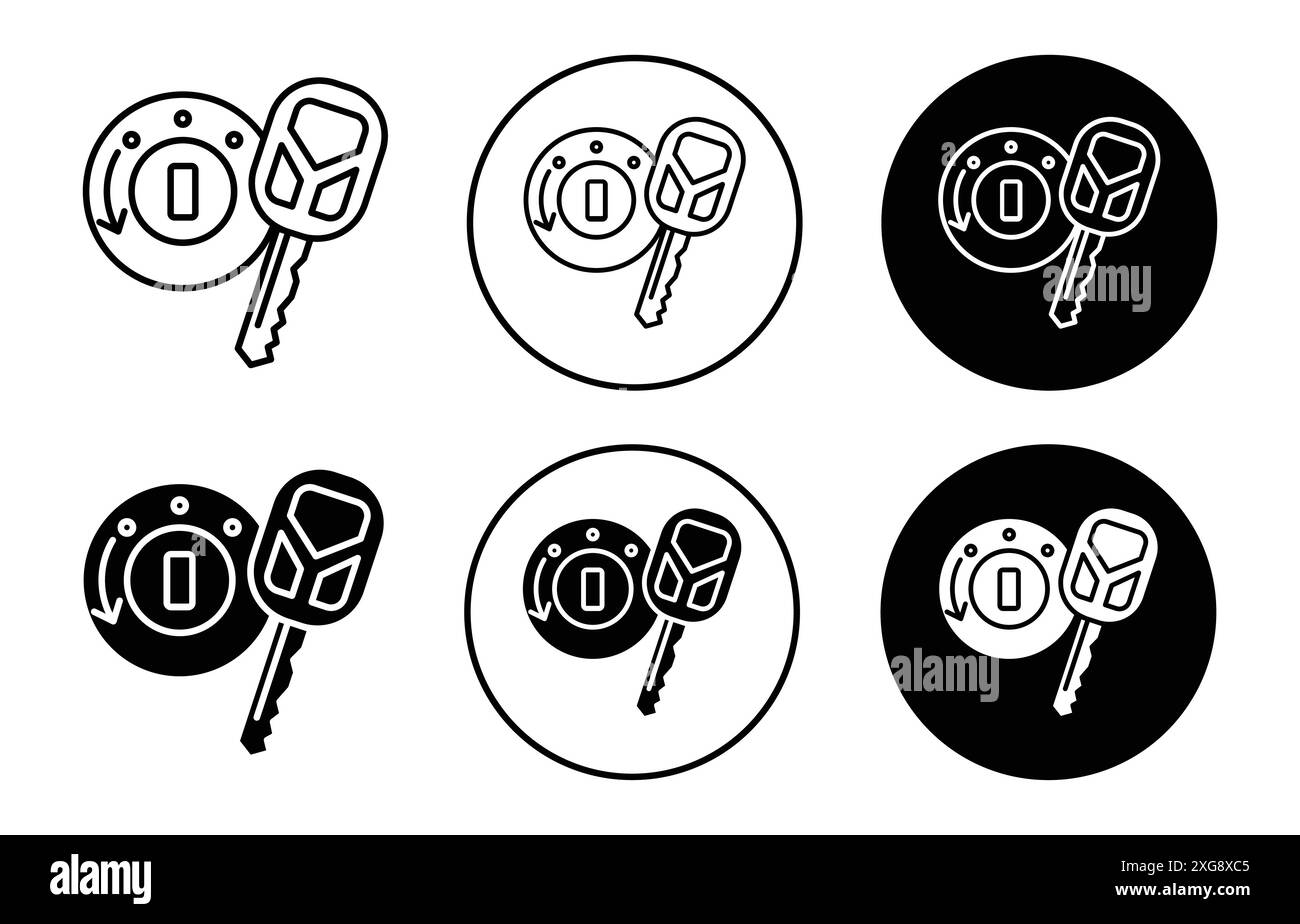 car ignition icon vector logo set collection for web app ui Stock Vector Image & Art - Alamy