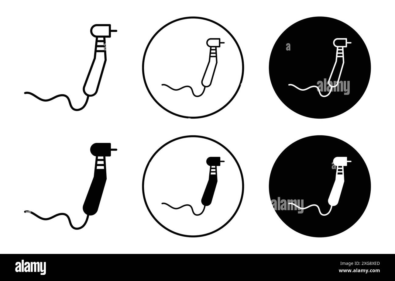 Dental drill icon vector logo set collection for web app ui Stock Vector Image & Art - Alamy