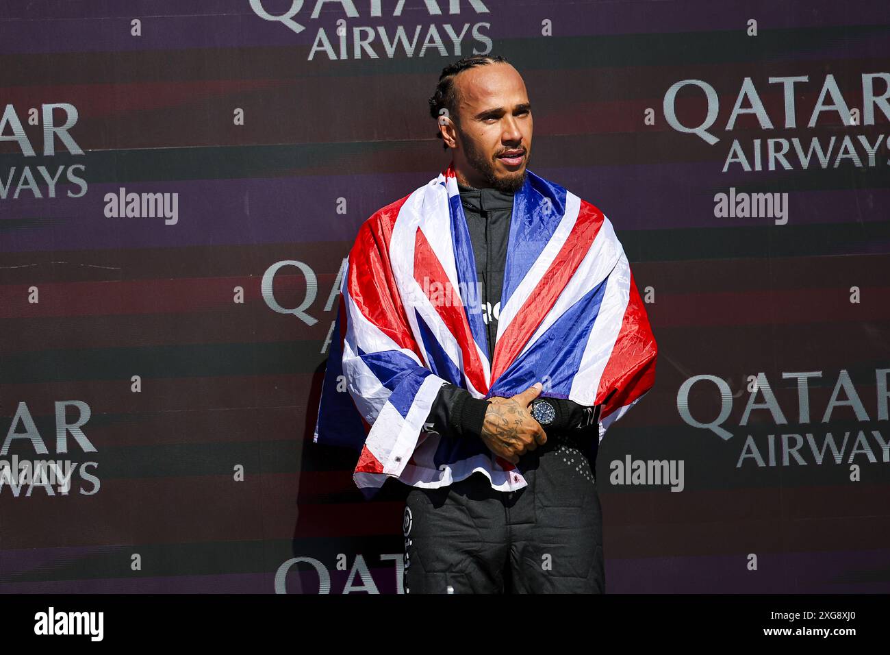 HAMILTON Lewis (gbr), Mercedes AMG F1 Team W15, portrait podium during ...