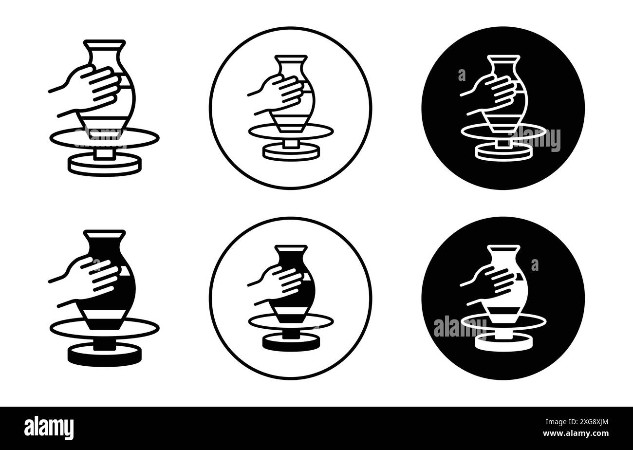 clay crafting icon vector logo set collection for web app ui Stock ...