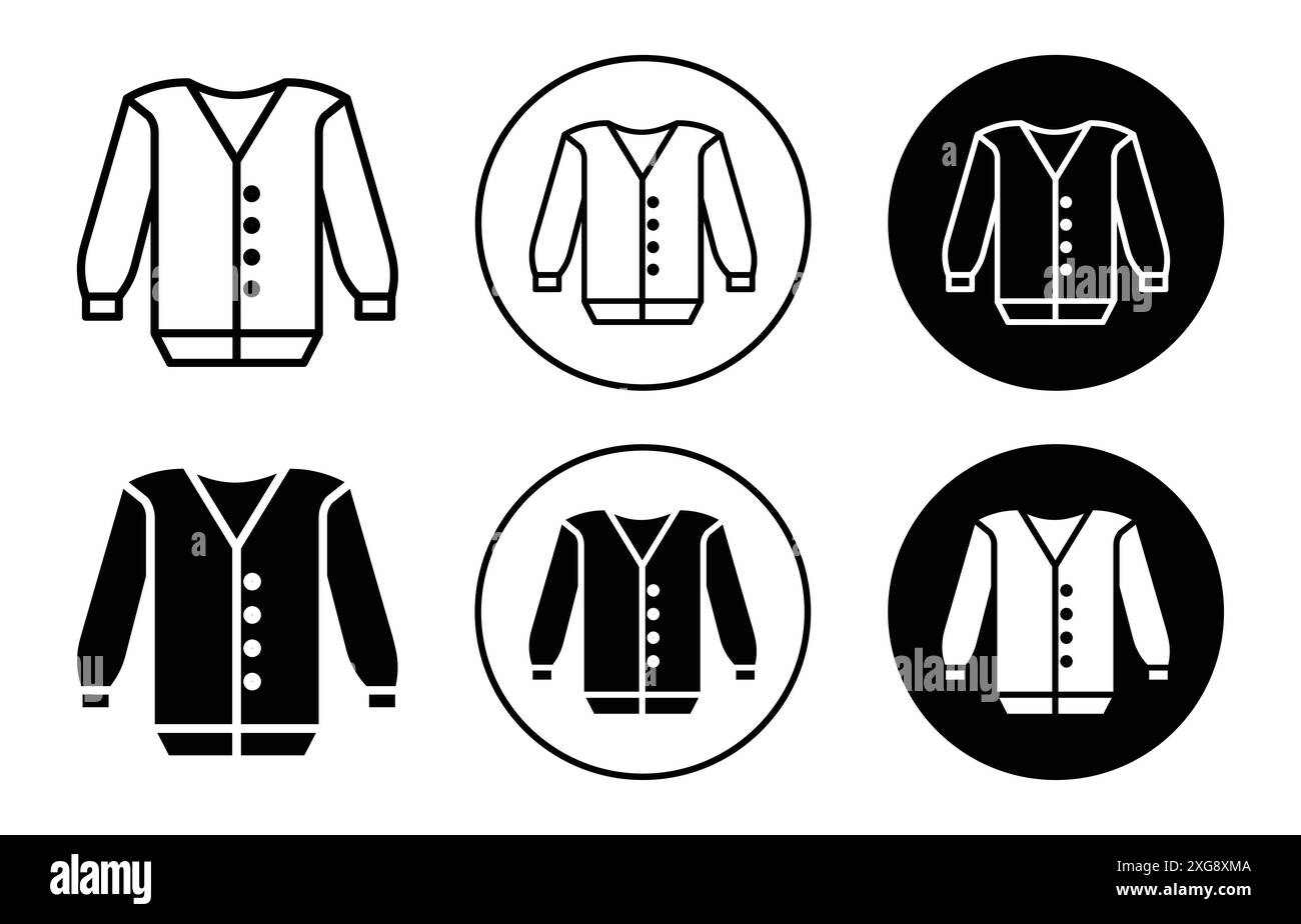 Female sweater icon vector logo set collection for web app ui Stock ...